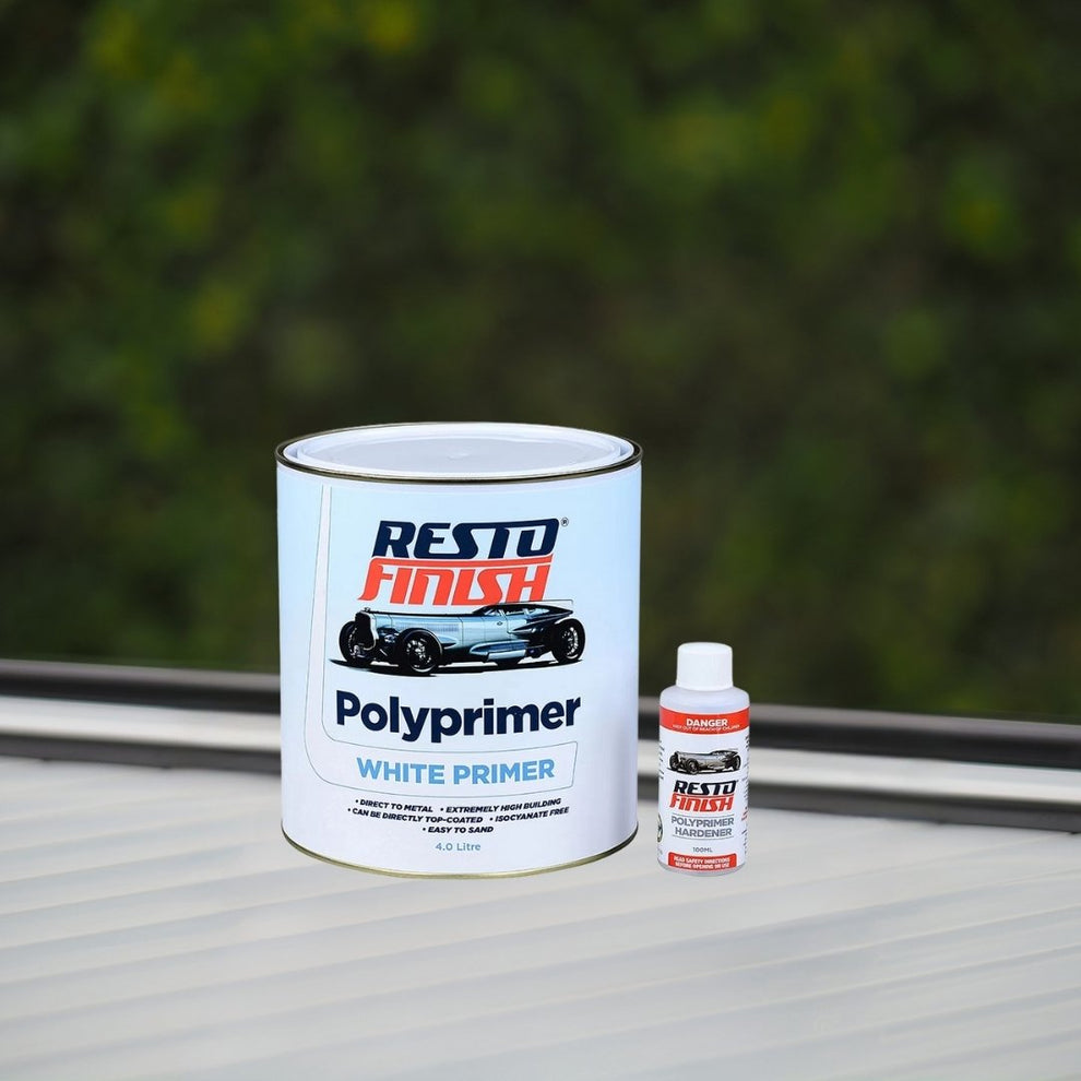RestoFinish Polyster Primer White 4 Litre – Brisbane Refinish Supplies
